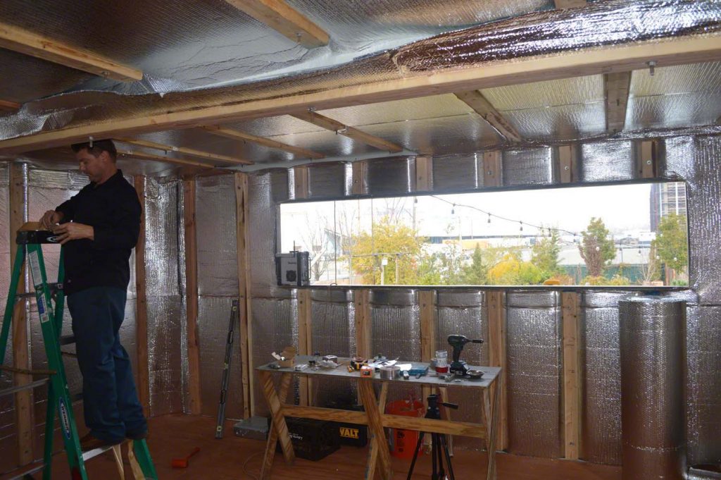 Insulating Metal Shipping Containers with Reflective Bubble Foil ...